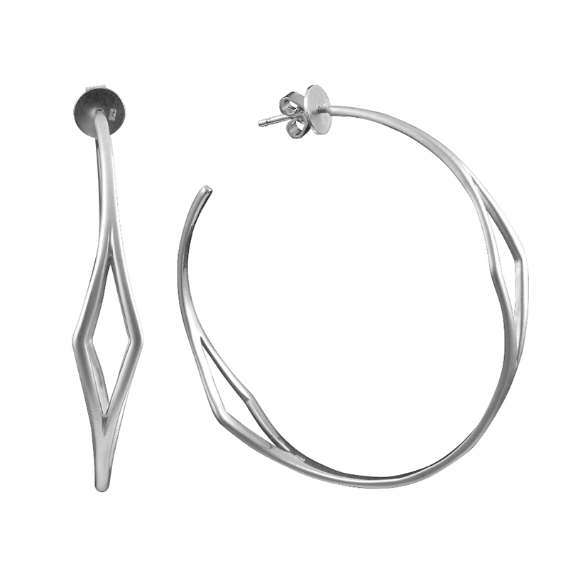 Diamond Shaped Hoops - Underwoods Jewelers