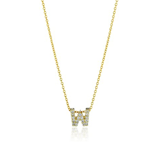 0.080ct Diamond Letter "W" Pendant - Underwoods Jewelers