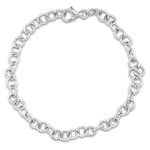 Sterling Silver Round Link Bracelet - Underwoods Jewelers