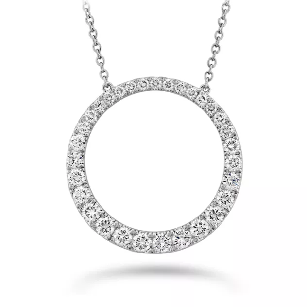 Memoire Graduated Diamond Circle Necklace - Underwoods Jewelers