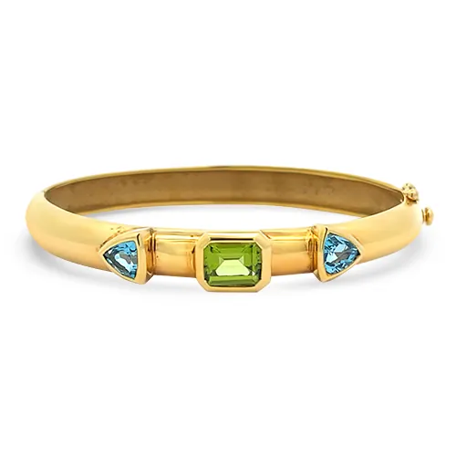 Peridot & Blue Topaz Bangle - Underwoods Jewelers
