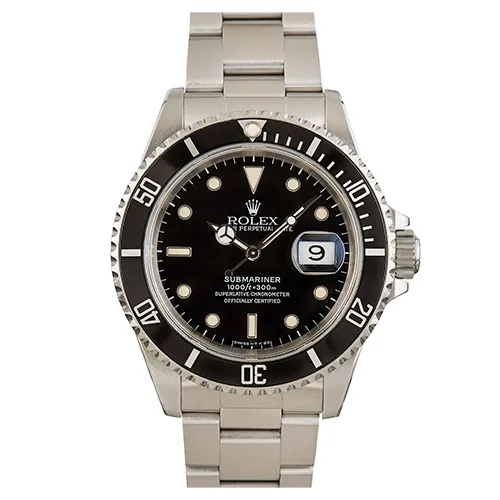 Reconditioned Rolex Submariner Date with Black Bezel and Black Dial ...