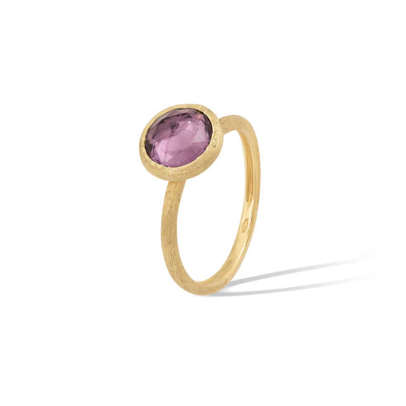 18K Yellow Gold Small Amethyst Ring - Underwoods Jewelers