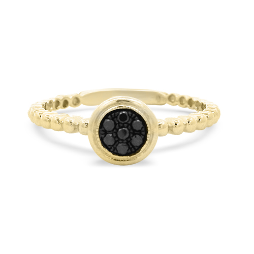 Round Black Pave Diamond Ring - Underwoods Jewelers