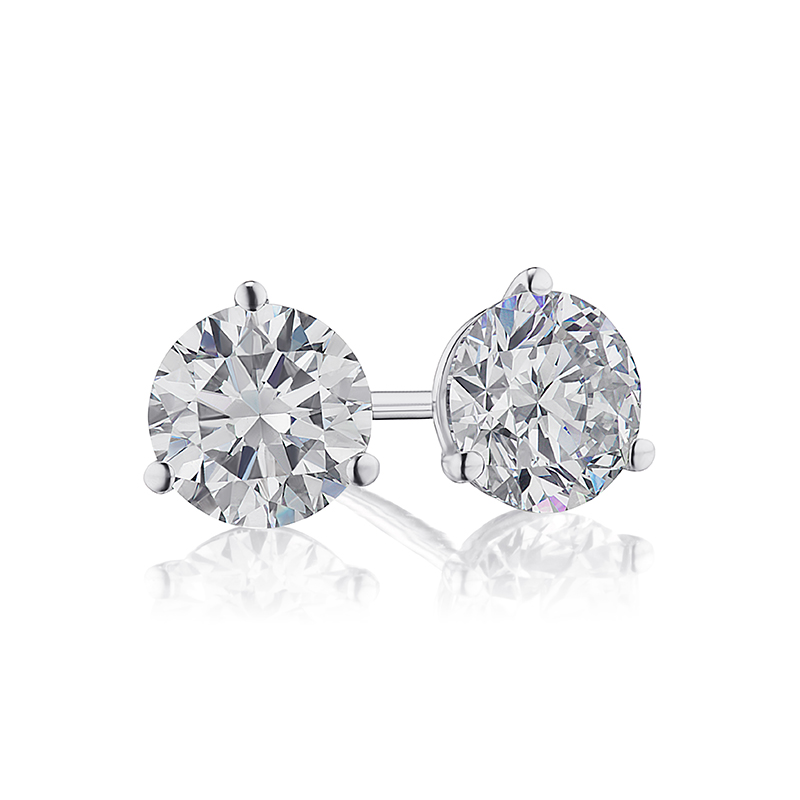 1.21ctw Ideal Cut Diamond Studs - Underwoods Jewelers