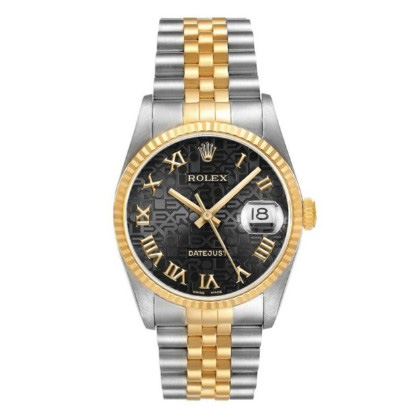 Reconditioned 36mm Rolex Datejust with Black Jubilee Dial - Underwoods ...