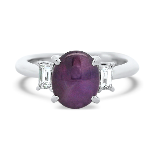 Purple Star Sapphire & Diamond Ring | Underwood Jewelers